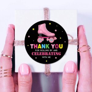 Roller skating Thank You Stickers, 2 Inch Baby Shower Birthday Party Favor Labels 40-Pack