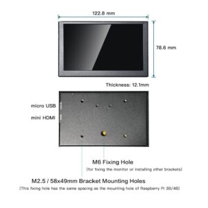 LESOWN 5 inch IPS Small Hdmi Monitor VESA Metal Shell 800x480 Mini LCD Screen Portable Display Monitor