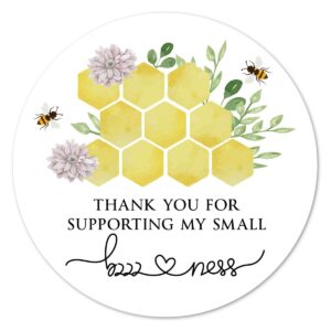 bee thank you for supporting my small business stickers, boutiques shop wrapping supplies 40-pack