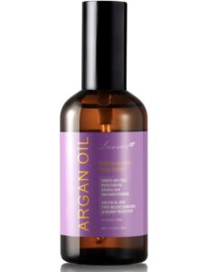 lanvier hair treatment oil, argan oil for hair & scalp protection to smooth, repair frizzy and damadged hair 3.4oz