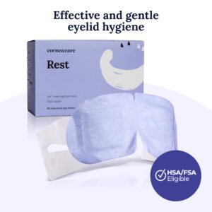 CorneaCare Rest: Self Heating Warm Compress for Eyes | Heated Eye Mask for Fast Relief of Dry Eyes | No Microwave Needed | Eye Treatment Products for Dry Eye Relief | 30 Count | FSA & HSA Eligible