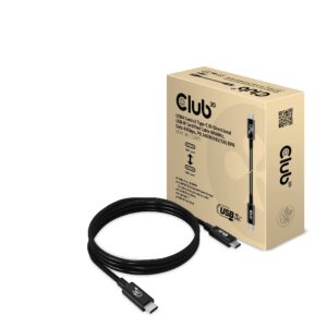 Club 3D CAC-1576 USB4 Gen3x2 Type C to Type C Bi-Directional Cable with 240W Charging, 40Gbps Data Transmission and Supports 8K60Hz Video 1m - 3,28ft