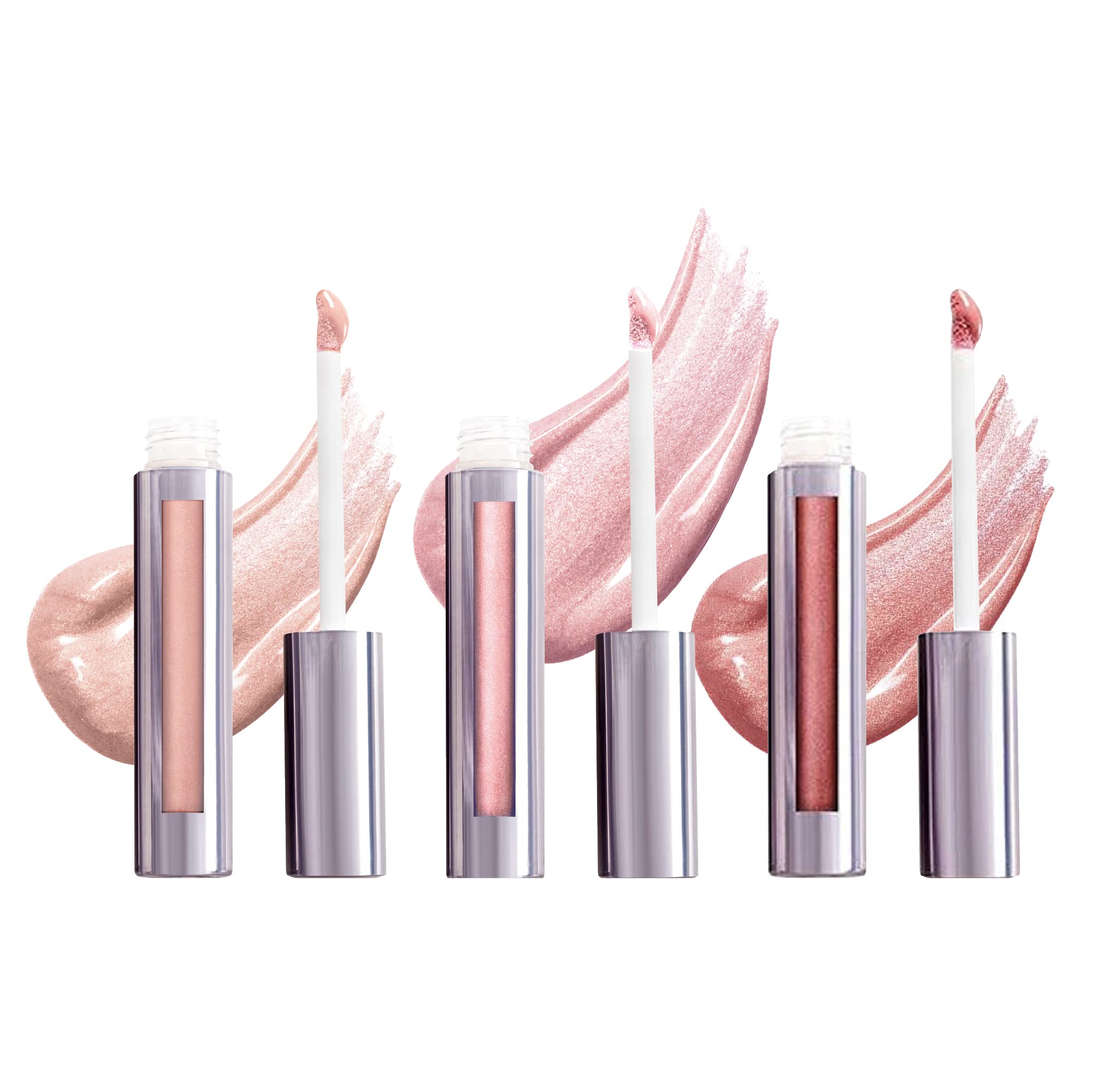 Runway Rogue LuxGloss Lip Gloss Trio, High-Pigment Shimmer Lip Gloss Set, (‘Photo Filter’, ‘Catwalk’, ‘Strike a Pose’)