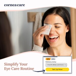 CorneaCare Rise - Eyelid Wipes, w/Tea Tree Oil & Hyaluronic Acid | Eyelid Wipe | Dry Eye Relief | Eye Wipes for Dry Eyes | Travel Ready | 30 Count | FSA & HSA Eligible