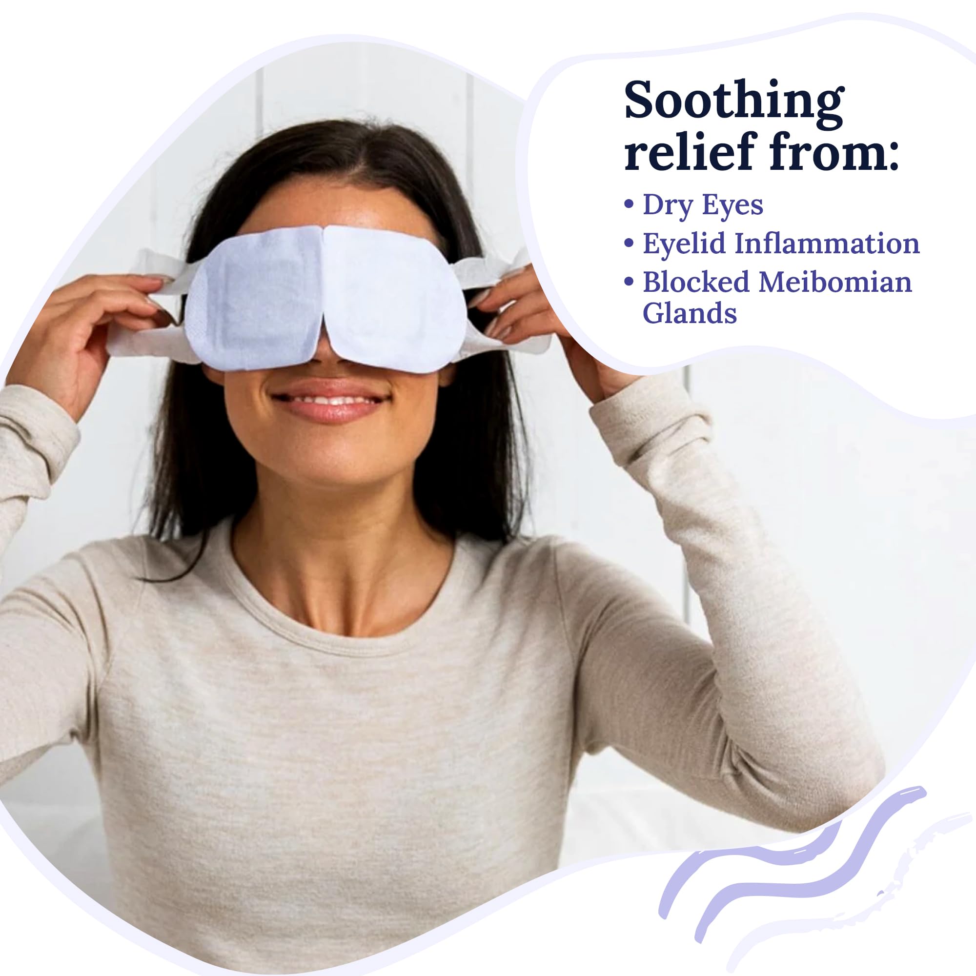 CorneaCare Rest: Self Heating Warm Compress for Eyes | Heated Eye Mask for Fast Relief of Dry Eyes | No Microwave Needed | Eye Treatment Products for Dry Eye Relief | 30 Count | FSA & HSA Eligible