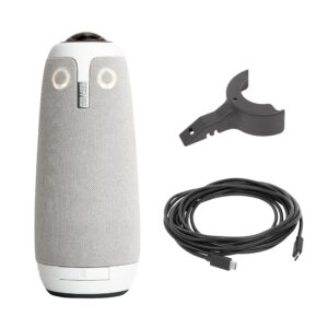 meeting owl 3 premium pack: 360-degree, 1080p hd smart video conference camera, microphone, and speaker (automatic speaker focus & smart zooming and noise equalizing)