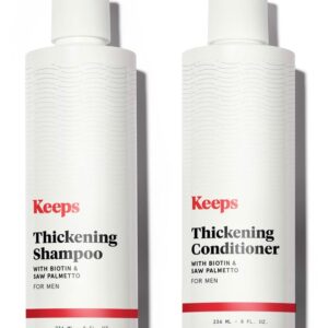 Keeps Hair Growth Shampoo and Conditioner Set - Treatment for Thinning Hair and Hair Regrowth - Men's Hair Products Infused with Biotin, Caffeine, & Saw Palmetto