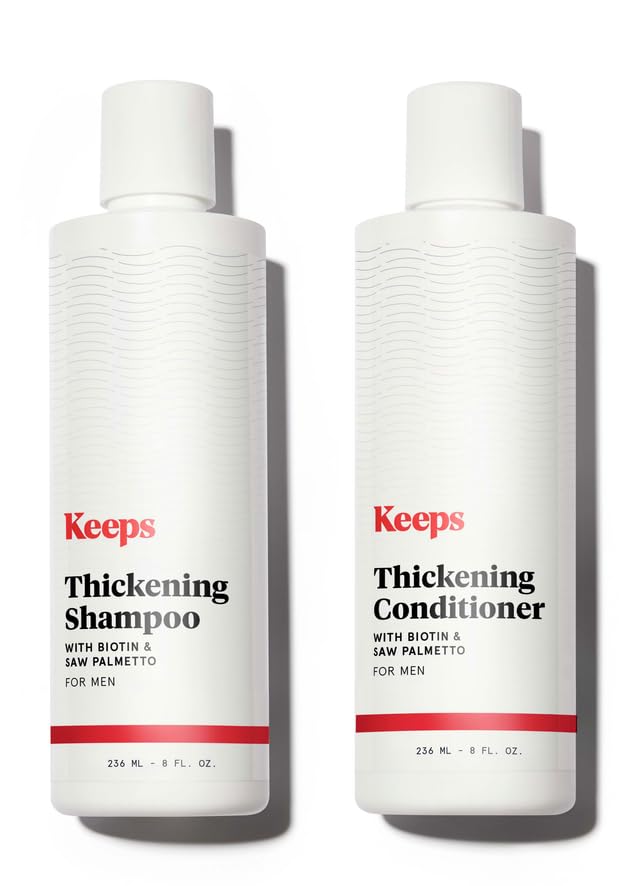 Keeps Hair Growth Shampoo and Conditioner Set - Treatment for Thinning Hair and Hair Regrowth - Men's Hair Products Infused with Biotin, Caffeine, & Saw Palmetto