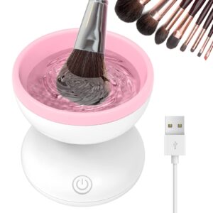 electric makeup brush cleaner newest design, luxiv wash makeup brush cleaner machine fit for all size brushes automatic spinner machine, painting brush cleaner