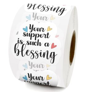 thank you your support cute small shop stickers, online retailers small business small shop thank you stickers gift bags packages envelopes labels, 500 labels per roll