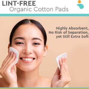 Organic Cotton Pads (450 Count (Pack of 3), Large & Pressed) - Lint Free, Soft, No Hard Edges, 3" 54x3 54