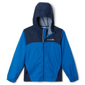 Columbia Youth Boys Glennaker Rain Jacket, Bright Indigo/Collegiate Navy, Small