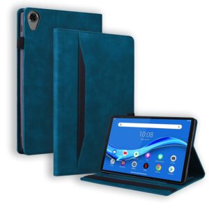 varohix lenovo tab m8 / tab m8 hd lte / smart tab m8 / tab m8 fhd case 8.0 inch folio stand shell cover leather card holder lenovo m8 tb-8505f tb-8505x tb-8505fs tb-8705f tb-8705n,peacock blue