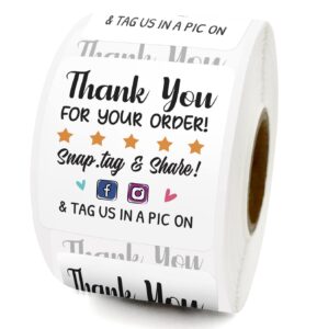 thank you for your order cute small shop stickers, online retailers small business small shop thank you stickers gift bags packages envelopes labels, 500 labels per roll