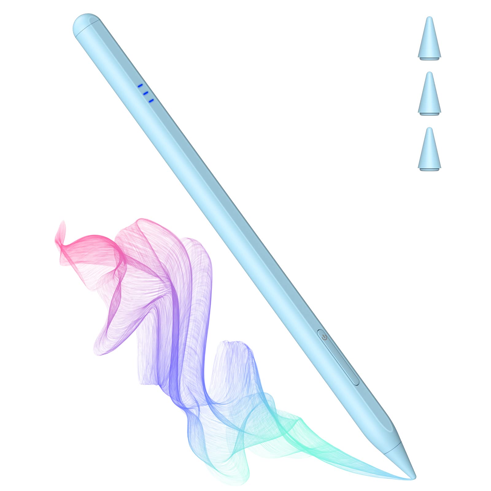 Pencil/ Stylus Pen with Palm Rejection, Tilt Sensitivity, Compatible with Apple iPad/Pro/Air/Mini (2018 and Later) for Writing/Drawing by OOCLCURFUL