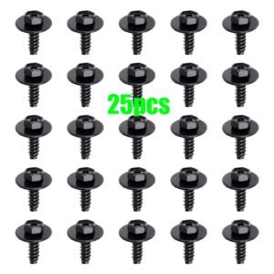 OAUTOO 25pcs M5-1.81 x 16mm Phillips Hex Head Sems Screws for 9CF6-00-516B Mazda 9CF600516B