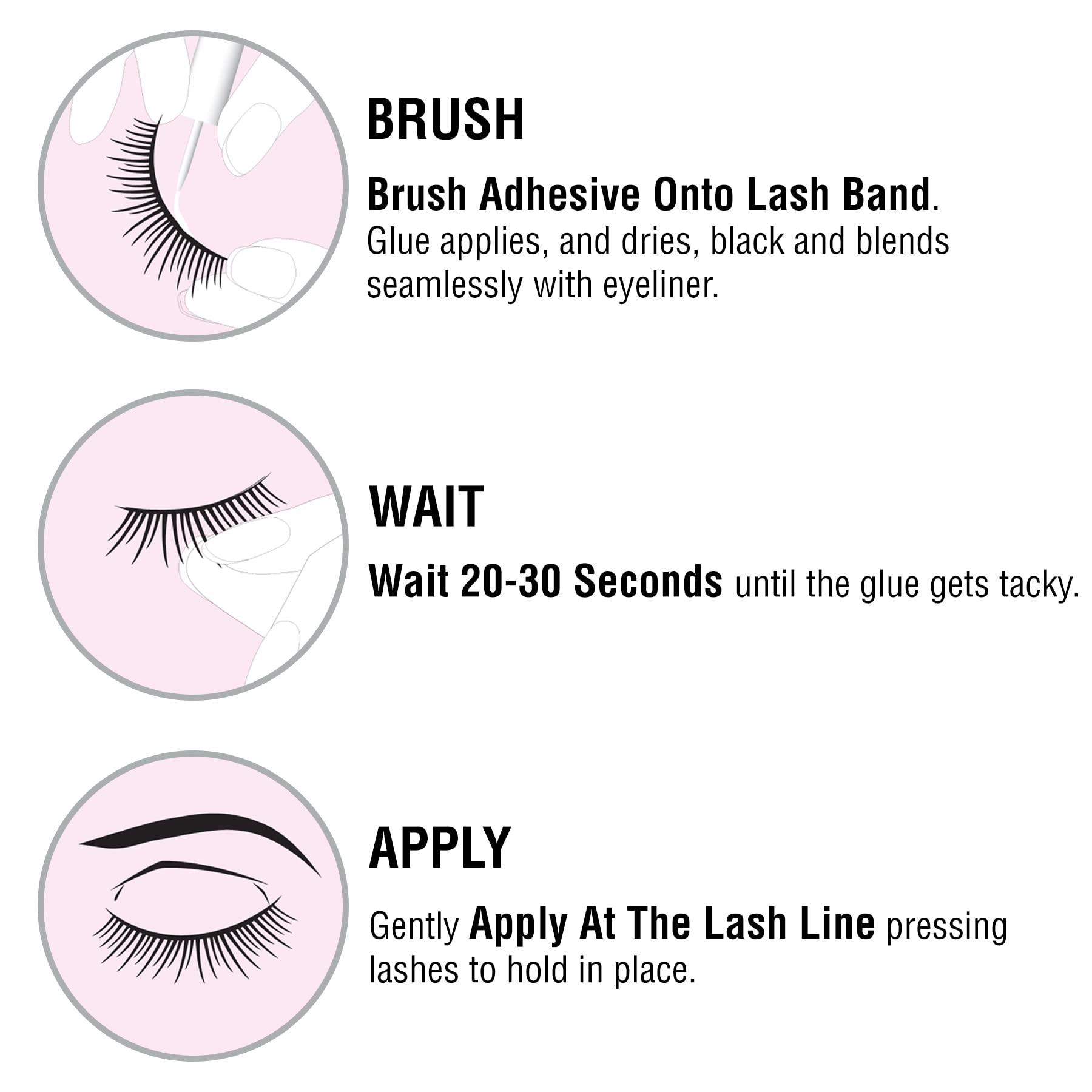 KISS i Envy Super Strong Hold Eyelash Adhesive Rubber Type Lash Glue for Strip Lashes (Clear)