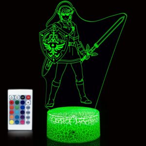 christmas night light for kids 3d illusion lamp legend toys16 colors changing with remote kids room bedroom decor lights as birthday holiday gifts for boys girl