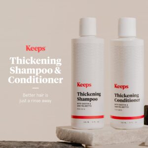 Keeps Hair Growth Shampoo and Conditioner Set - Treatment for Thinning Hair and Hair Regrowth - Men's Hair Products Infused with Biotin, Caffeine, & Saw Palmetto