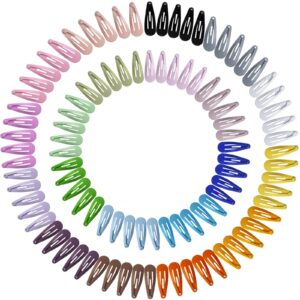 snap mini hair clips, 100pcs premium kids barrettes metal non slip hair bow clips for girls toddler, 1.2 inch 20 colors