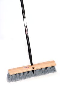 american select tubing pbse18001 18" smooth-surface push broom with sturdy extendable handle