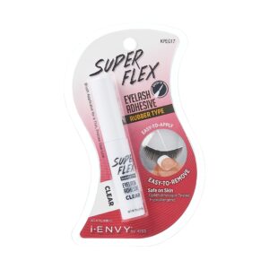 kiss i envy super strong hold eyelash adhesive rubber type lash glue for strip lashes (clear)