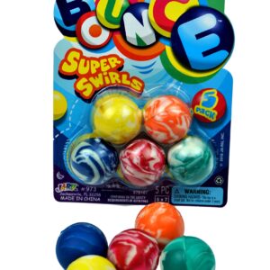 JA-RU Bouncy Balls Superballs Super Hi Bounce (2 Packs, 5 Balls Each) Fidget Bouncy Ball Small Toys Party Favors for Kids Toy Racquetball Bulk Kids Prize Premium Gift Includes Sticker 973-2s