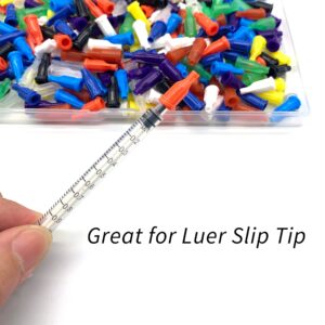 300 Pack Luer Lock Cap Syringe Caps for Luer Slip Lock Tip