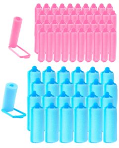 64 pieces sponge hair rollers: 2 sizes for medium length styling, flexible foam curlers for overnight curl and volume