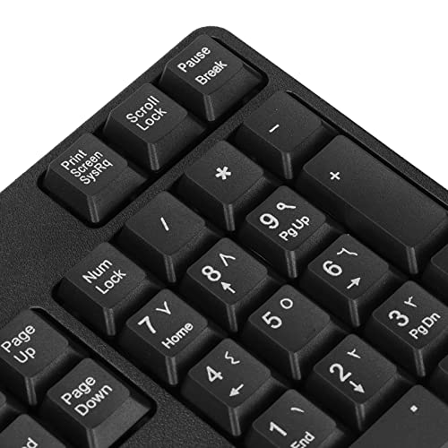 Zyyini Computer Keyboard, 104 Keys USB Wired Arabic Keyboard for Home Office Gaming, Ergonomics Wired Gaming Keyboard for Laptop Computer, Plug and Play