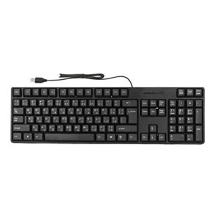 zyyini computer keyboard, 104 keys usb wired arabic keyboard for home office gaming, ergonomics wired gaming keyboard for laptop computer, plug and play