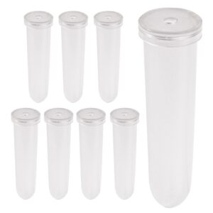 8-pack fat cat large floral tubes with flat lids | flower water tubes to feed caterpillars milkweed stem and leaf cuttings, host plants, and nectar flowers to keep them fresh by monarch butterfly life