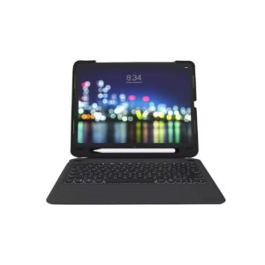 zagg slimbook go - ultrathin case, hinged with detachable bluetooth keyboard - made for 2019 apple ipad pro 12.9" - black