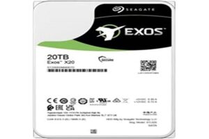 seagate exos x20 st20000nm000d 20 tb hard drive - internal - sata (sata/600) - conventional magnetic recording (cmr) method - storage system, video surveillance system device supported - 7200rpm - 285