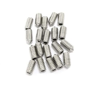 pro bamboo kitchen 20pcs 1/4-20x1/2" hexagon hex socket set grub screws 304 stainless steel full thread cone point grub screw