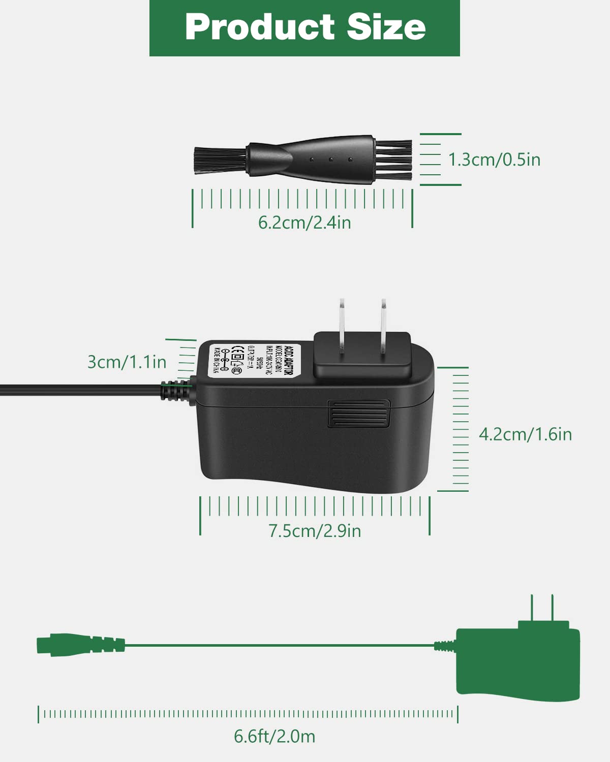 5V Power Cord Replacement HOLDOG Dog Clippers Charger for Professional Heavy Duty Dog Grooming Clipper 3-Speed Low Noise High Power Rechargeable Cordless Pet Grooming Tools