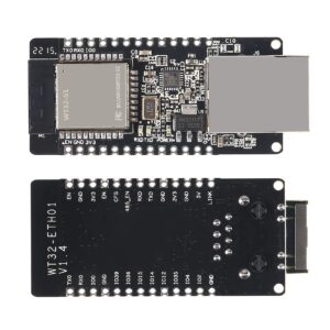 DWEII 2 Pack WT32-ETH01 ESP32 Module Ethernet WiFi Bluetooth Development Board WT32-ETH01 Embedded Serial Port to Ethernet Converter Serial to WiFi&Bluetooth MCU Module