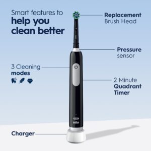 Oral-B Pro Limited Electric Toothbrush with (2) Brush Heads, Rechargeable, Black