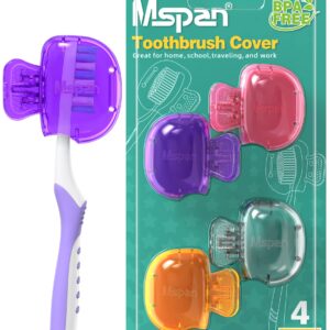 Mspan Electric Toothbrush Head Cover: Toothbrush Cap Travel Protector Plastic Brush Pod - 6 Packs