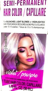 b color semi permanent hair color violet