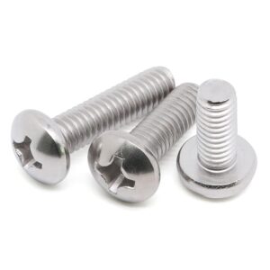 5/16-18 x 3/4" Pan Head Machine Screws, Full Thread, 304 Stainless Steel 18-8, Pack of 10