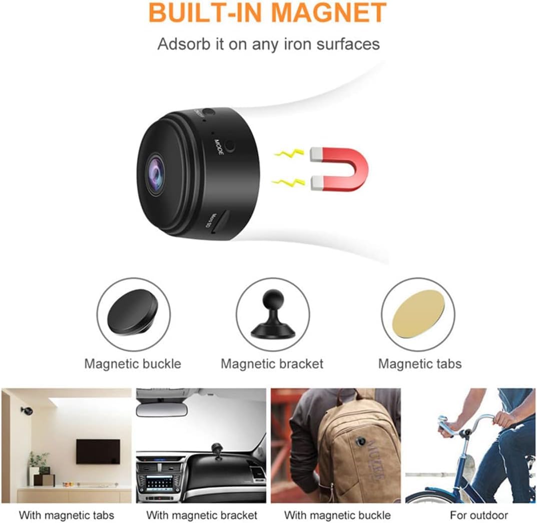 Enzemit A9 Mini Camera WiFi 1080P HD IP Camera Home Security Magnetic Wireless Mini Camcorder Micro Video Surveillance Camera with IR Night Vision