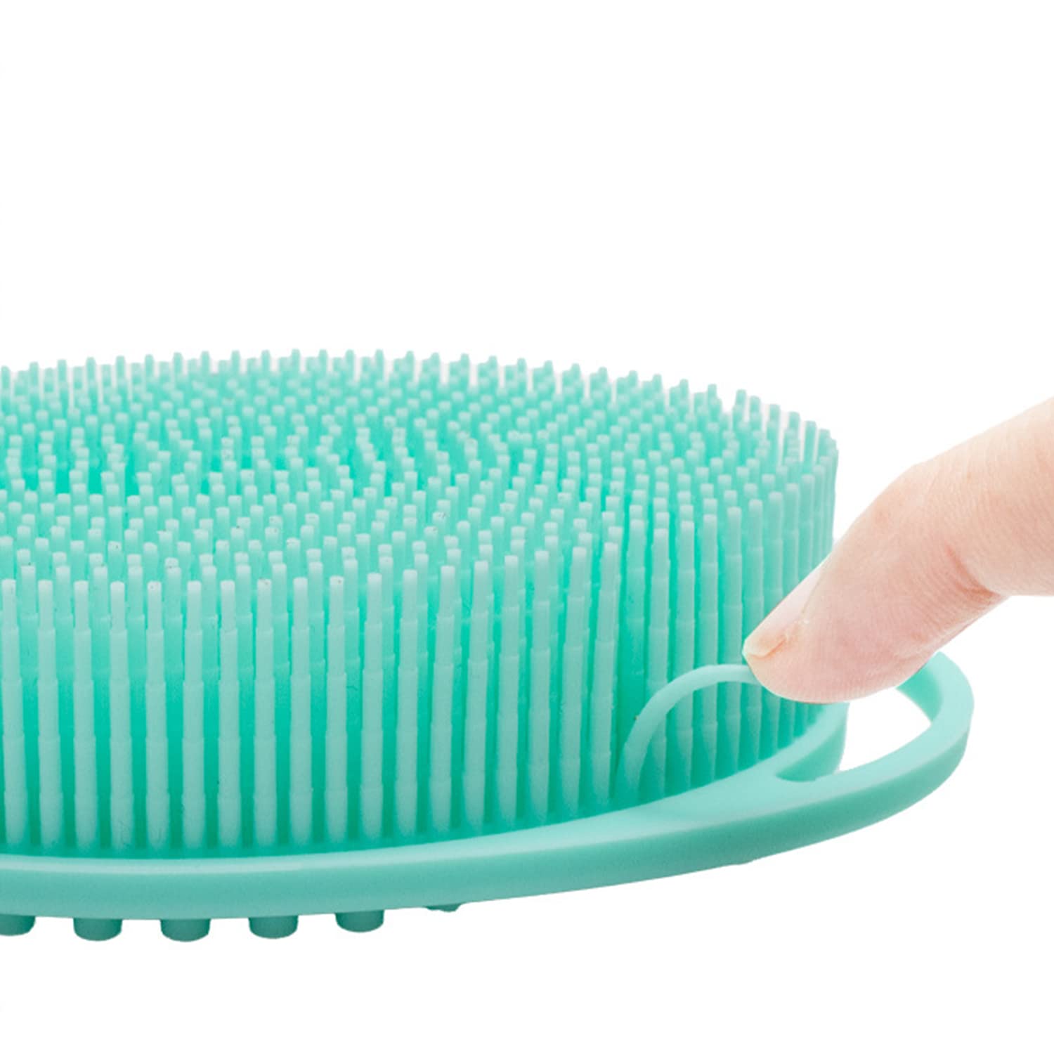 Silicone Body Brush, Exfoliating Body Scrubber, Silicone Body Scrubber Loofah, Silicone Bath Brush, Soft Exfoliating Body Bath Shower Scrubber Brush for Kids and Adults All Kinds of Skin（Green）