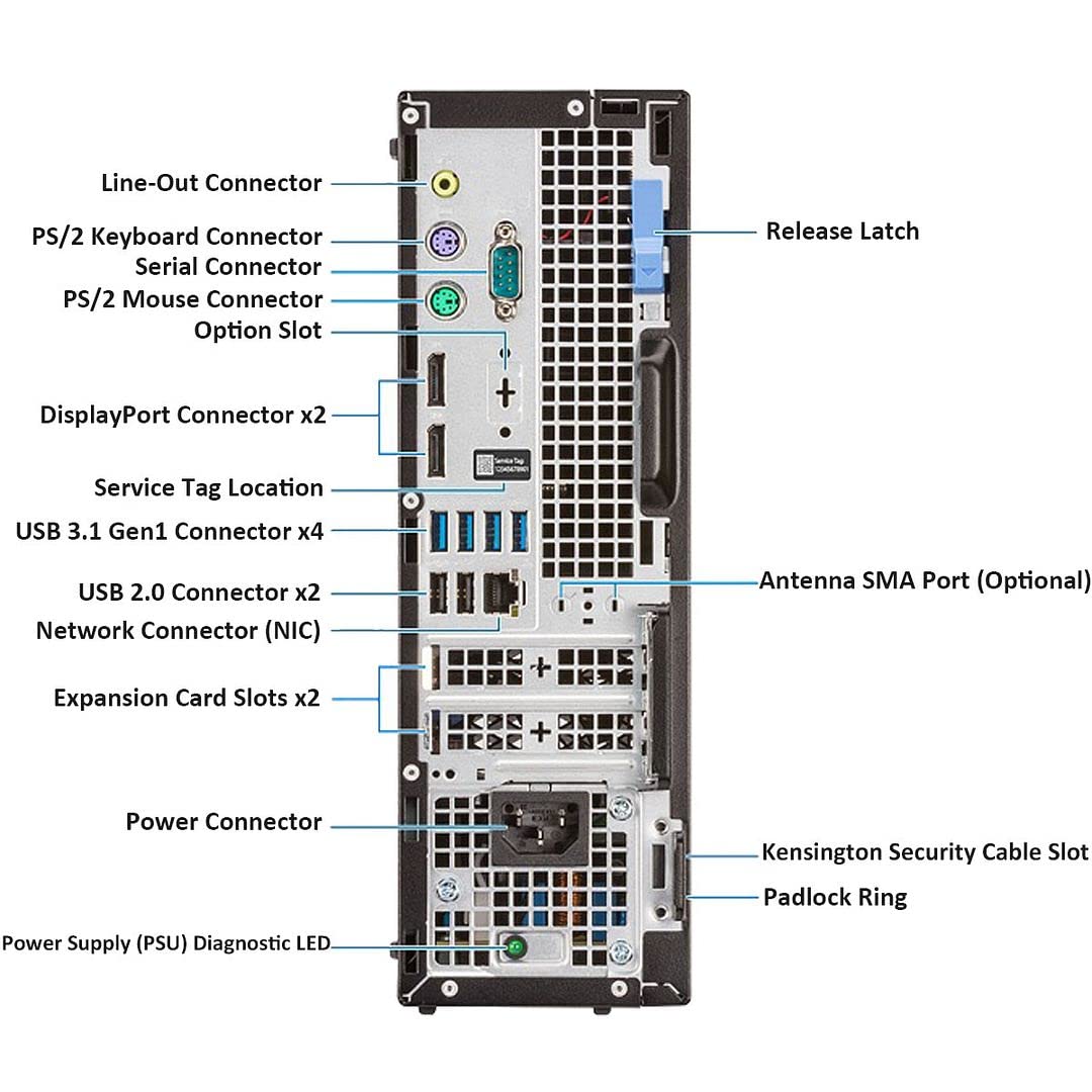 Dell Optiplex 7060 SFF Desktop Computer PC | Intel 8th Gen i7-8700 (6 Core) | 16GB DDR4 Ram 512GB NVMe M.2 SSD | Built-in WiFi 6E & Bluetooth 5.2 | Windows 11 Pro | Wireless Keyboard & Mouse(Renewed)