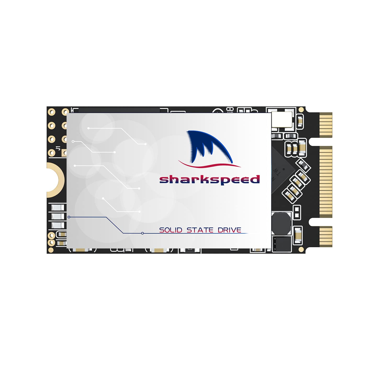 2242 NGFF 128GB M.2 SSD SHARKSPEED Plus Internal M2 SSD 3D NAND SATA III 6 Gb/s,Solid State Drive for Notebooks Desktop PC (M.2 2242 128GB)