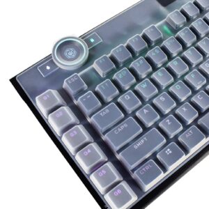 Silicone Keyboard Skin Cover Compatible for Corsair K100 RGB Mechanical Gaming Keyboard, Corsair K100 RGB Optical-Mechanical Gaming Keyboard (Clear)