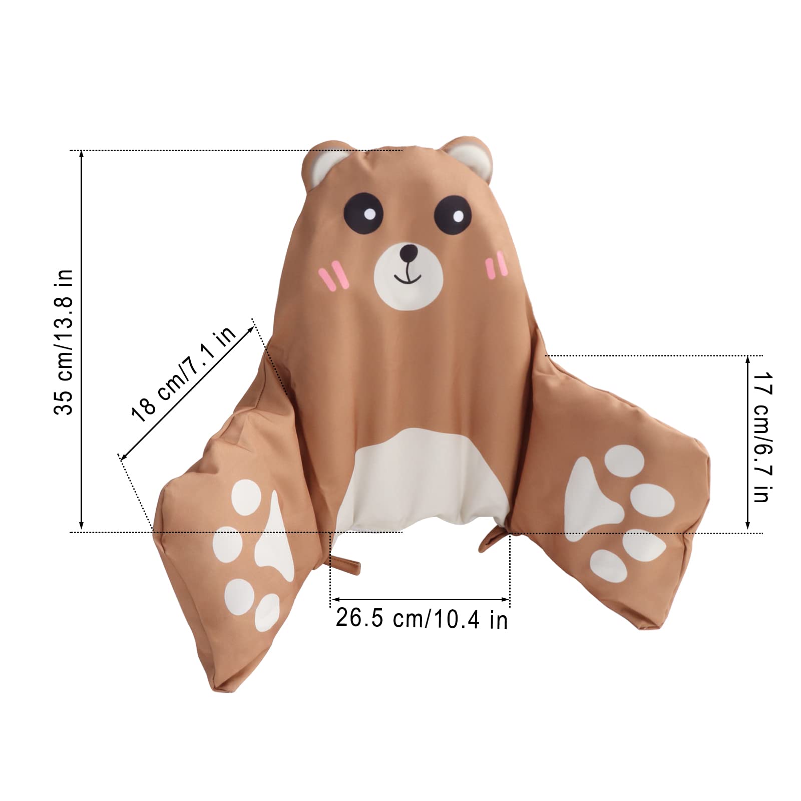 High Chair Cushion, for IKEA High Chair Cushion, Cushion High Chair, for IKEA Highchair Cushion for IKEA Antilop Highchair, Built-in Inflatable Cushion, Baby Sitting More Comfortable (Brown Bear)