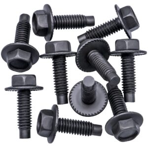 rexka 10pcs 5/16"-18 x 1" hex washer head spin lock body bolts