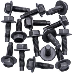 Rexka 15pcs 5/16"-18 X 1" Hex Washer Head Spin Lock Body Bolts