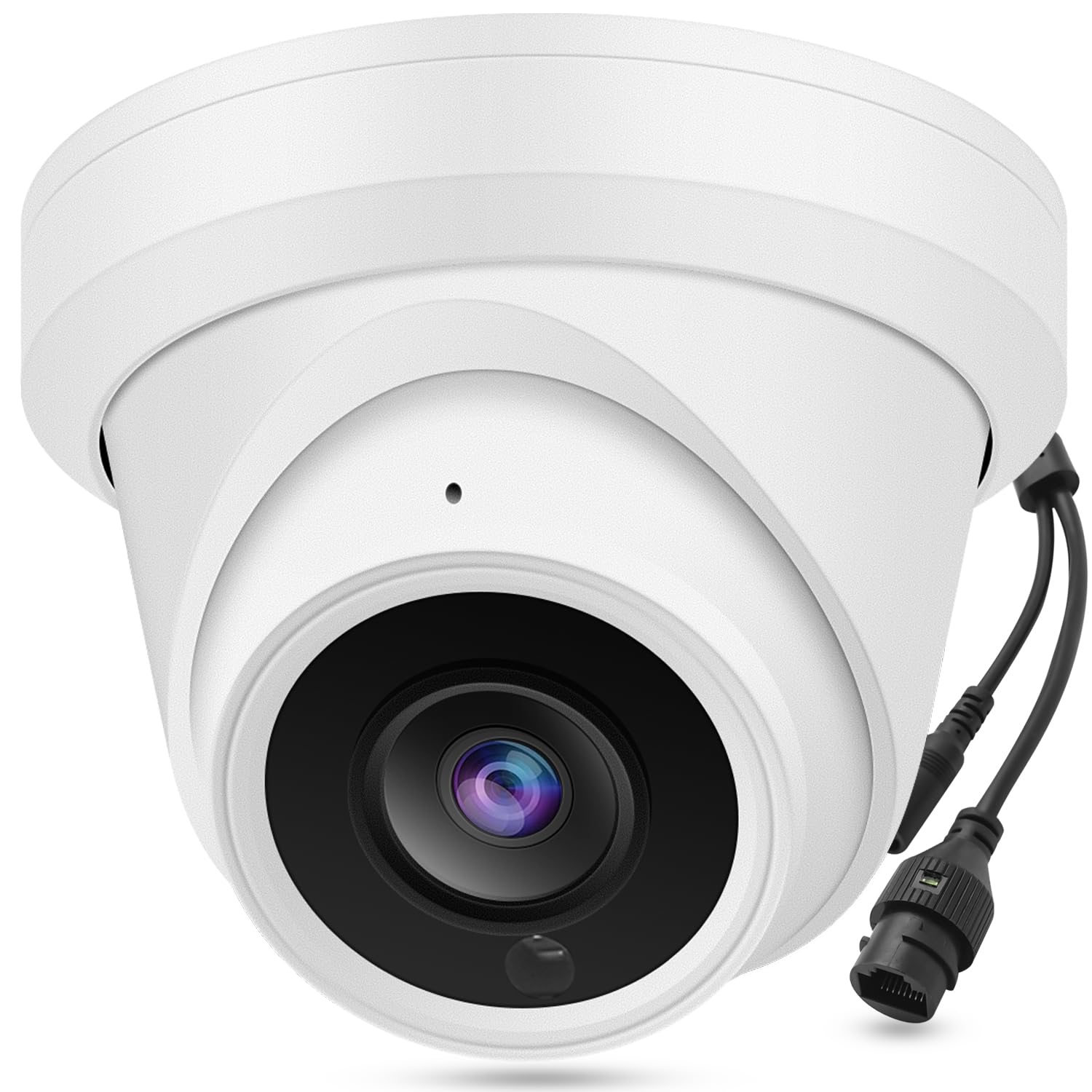 Real HD 4MP PoE IP Turret Dome Camera, 2.8mm Wide Angle, H.265, Support Firmware Upgrade, ONLY Compatible with Hik Vision NVR, NDAA Compliant